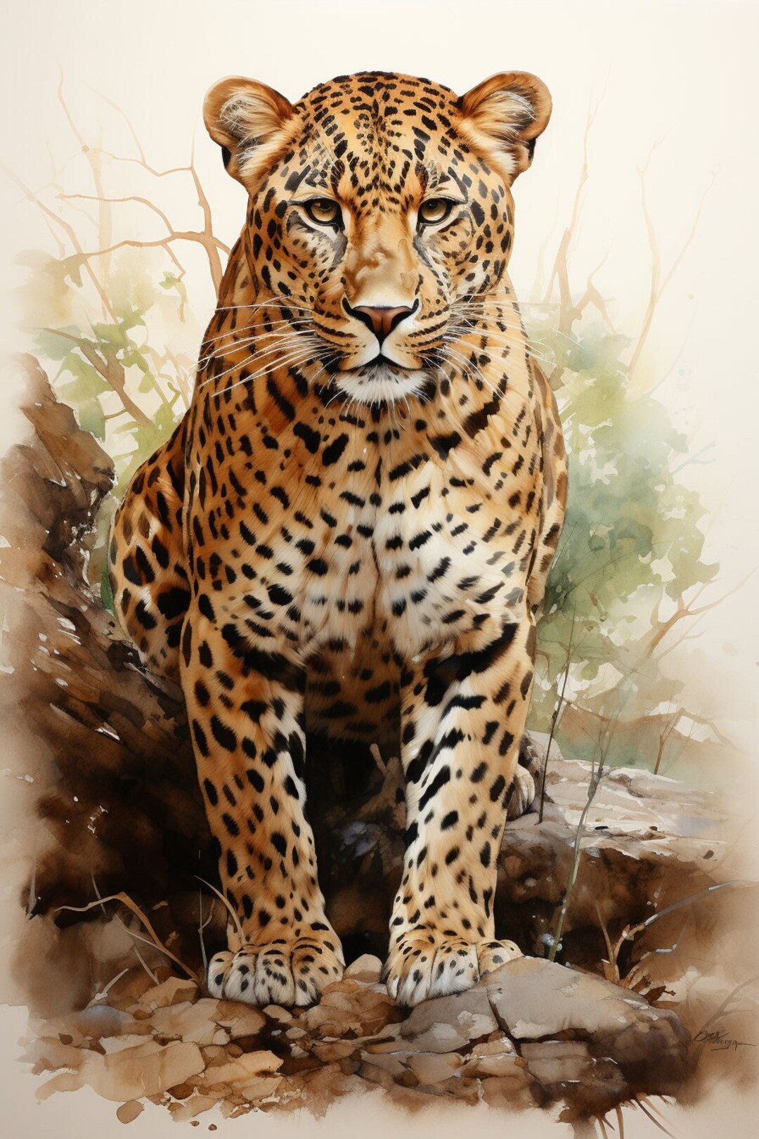 Leopard Poster Leopard Safari Animal Jungle Poster Digital Download ...