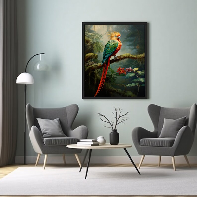 Resplendent Quetzal Bird Poster Bird Wallart Digital Download Jungle ...