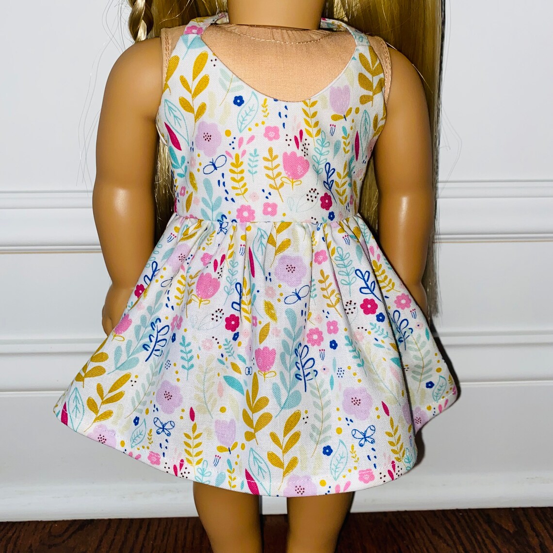 18 Doll Clothes/White Floral Maxi Dress/18 Doll Dress/18 | Etsy