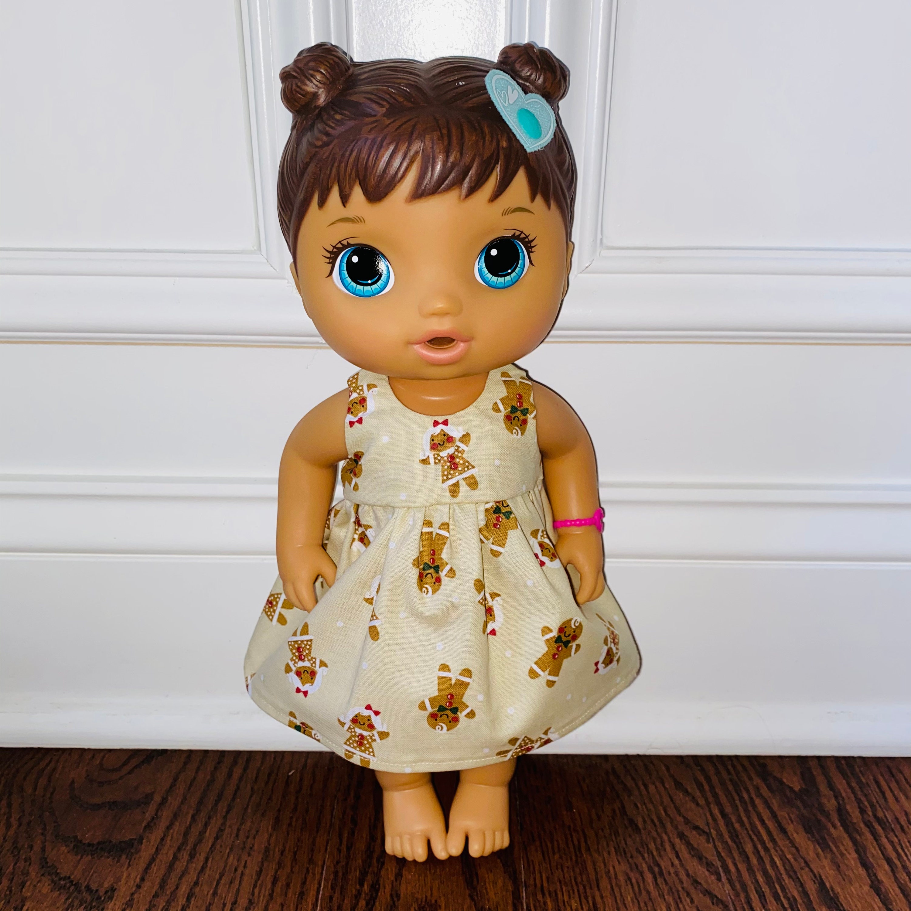 Holiday!/13” Doll Clothes/Gingerbread Dress/Baby Alive/13” Doll Dress ...
