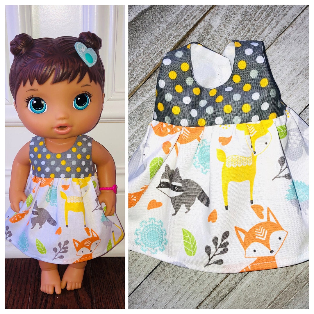 13” Doll Clothes/wildlife Animals Dress/baby Alive/13” Doll Dress/13 ...