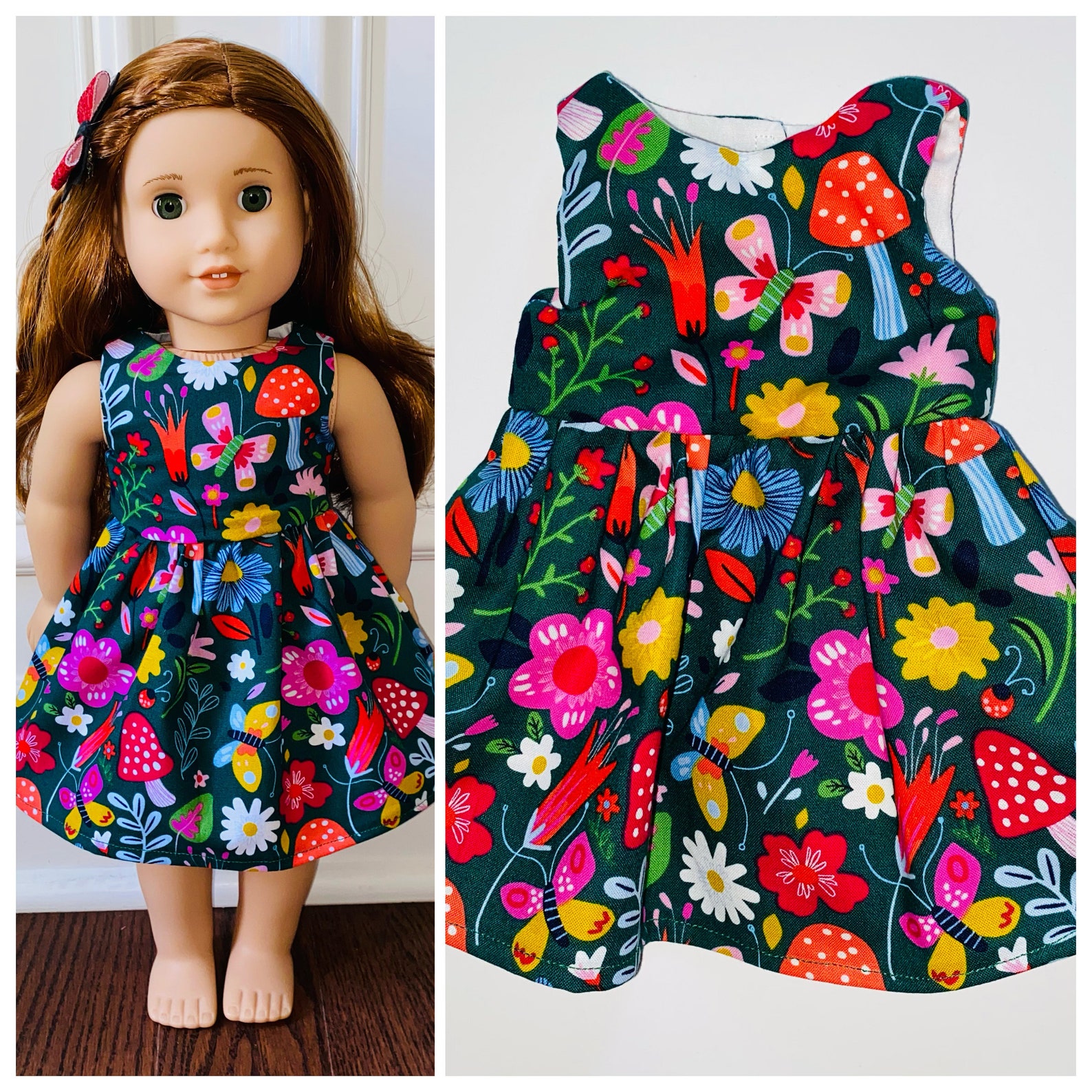 18 Doll Clothes/wildflowers Dress/18 Doll Dress/18 Inch Doll - Etsy