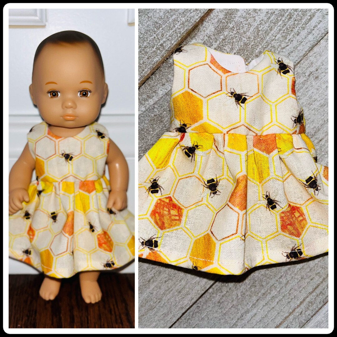 8” Doll Clothes/caring for Baby/bee Doll Dress/8” Doll Dress/8 Inch ...