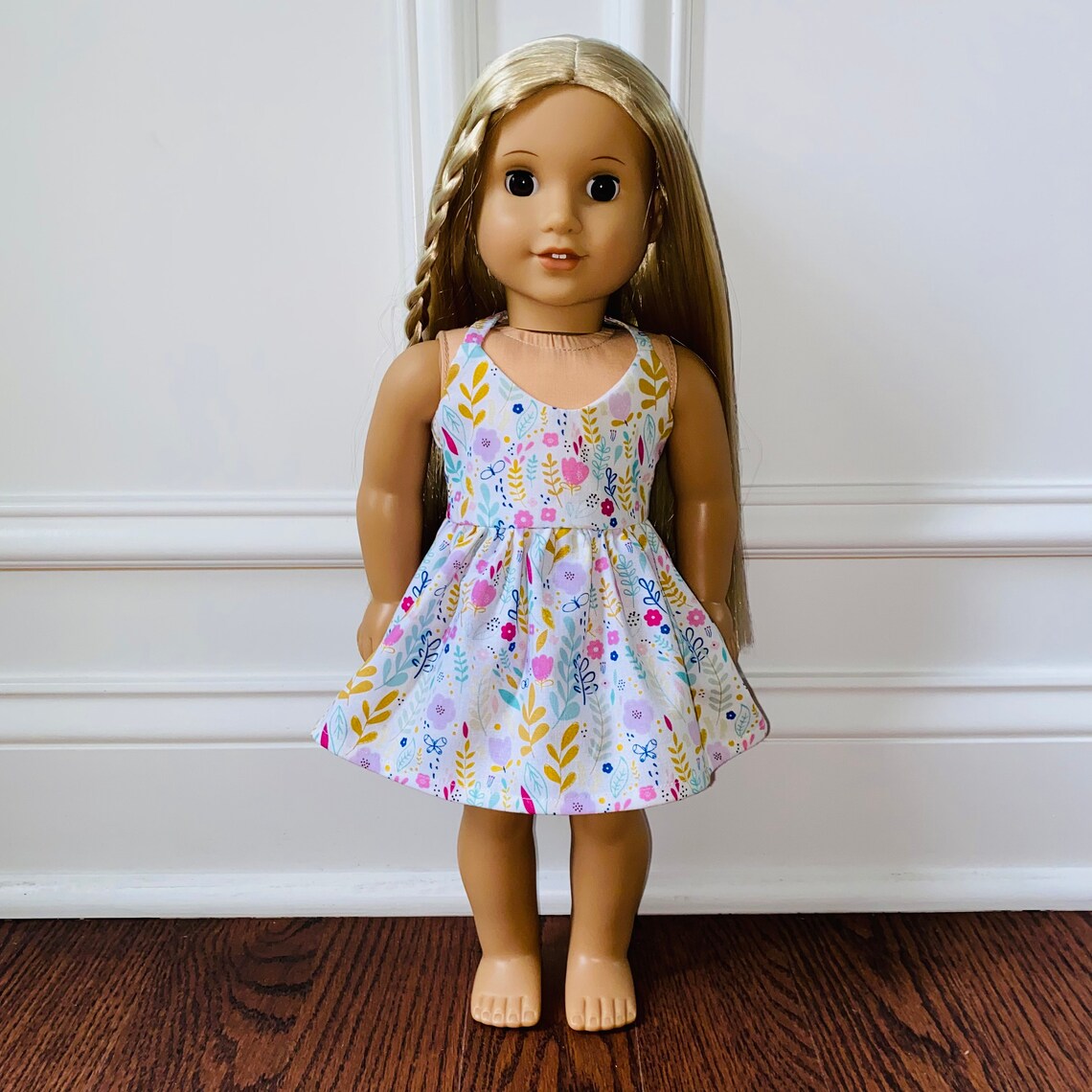 18 Doll Clothes/White Floral Maxi Dress/18 Doll Dress/18 | Etsy