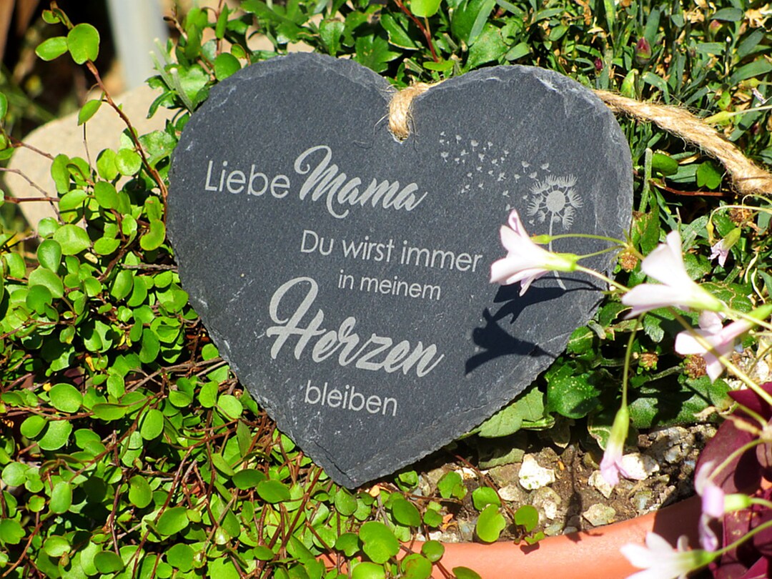 Slate Heart (M) in Loving Memory of Mom, Grandma, You With Heart and ...