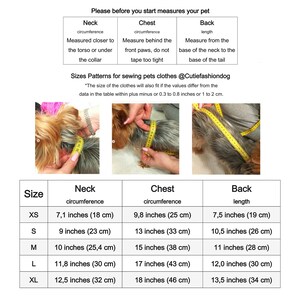 Size XL Dog Diy Coats or Jacket PDF Sewing Pattern for Dog, Step by ...