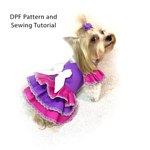 Size M Dog Princess Dress PDF Sewing Pattern and DIY Steps Tutorial ...