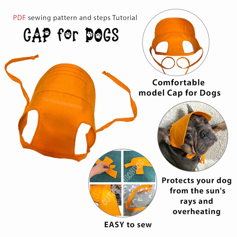 Dog Baseball Cap Sewing Pattern - DIY Pet Hat (PDF Download Pattern) - Etsy