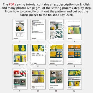 Dog Toy Duck Pattern - PDF Sewing Pattern - DIY Funny Toy for Dog ...