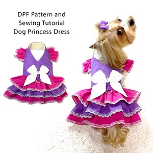 Size M Dog Princess Dress PDF Sewing Pattern and DIY Steps Tutorial ...