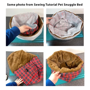 Dog Snuggle Bed Sewing Pattern and Tutorial PDF - Dog Sleeping Sack ...