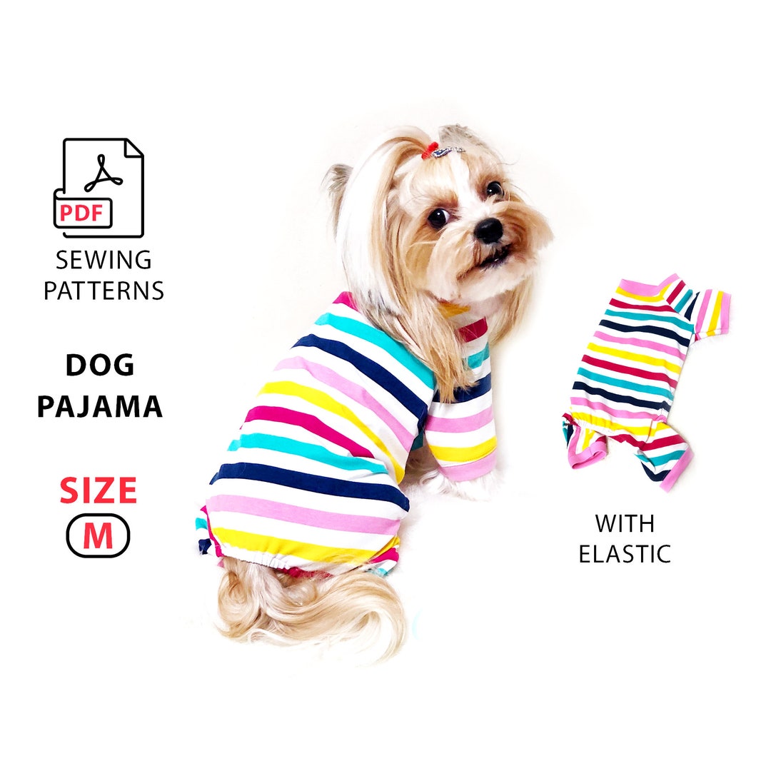 Dog Pajama Pattern - Size M - PDF Sewing Pattern - DIY Dog Pajama - Tutorial Dog Pajama - Easy ...