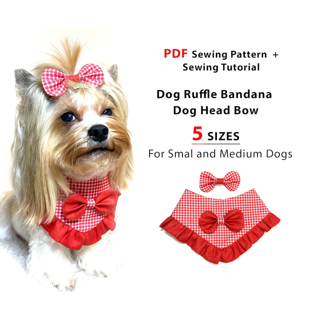 DIY Dog Bandana Sewing Pattern and Tutorial PDF, Dog Bandana With ...