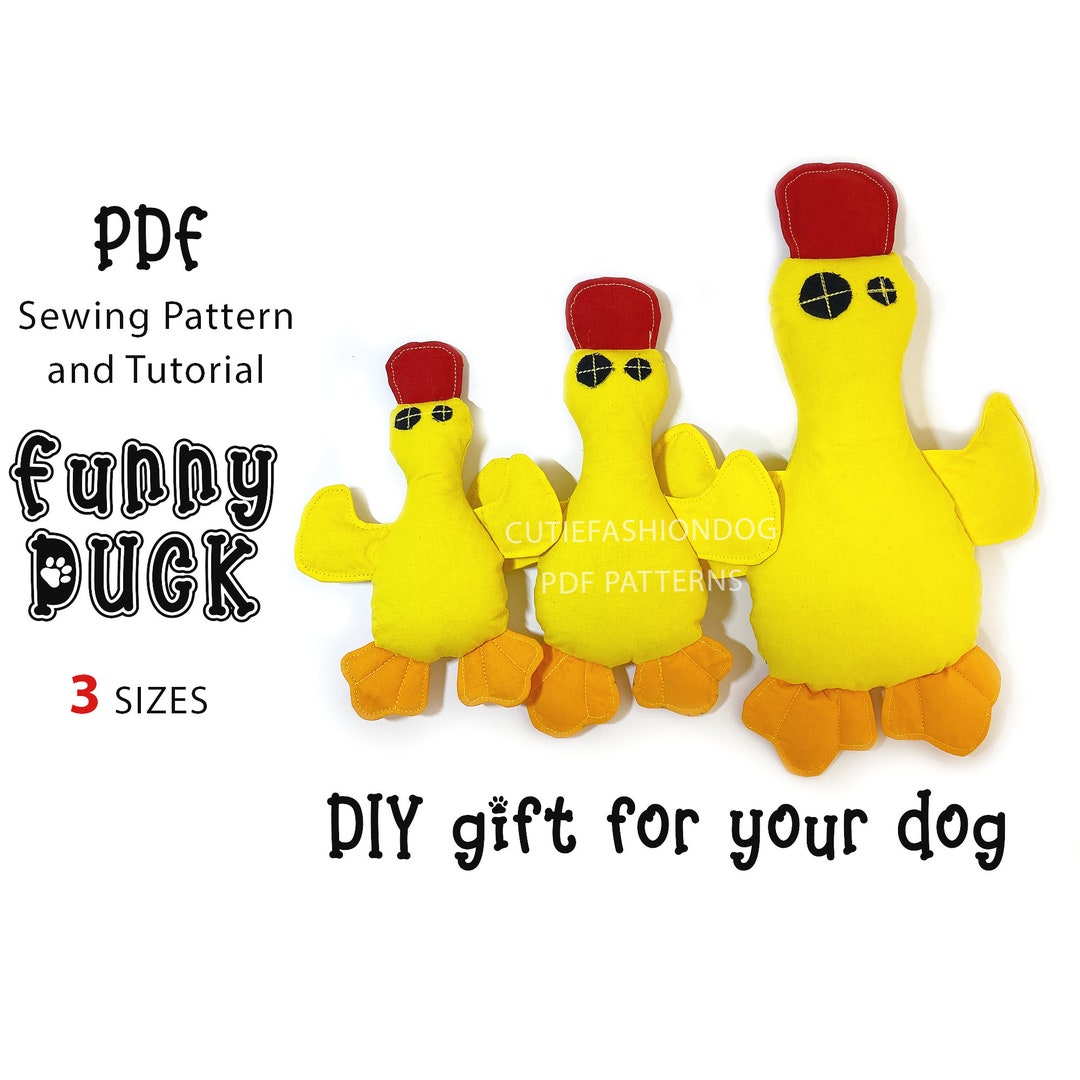 Dog Toy Duck Pattern PDF Sewing Pattern DIY Funny Toy for Dog Tutorial ...