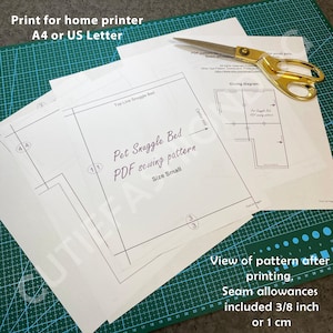 Dog Snuggle Bed Sewing Pattern and Tutorial PDF - Dog Sleeping Sack ...