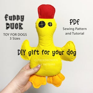 Dog Toy Duck Pattern - PDF Sewing Pattern - DIY Funny Toy for Dog ...