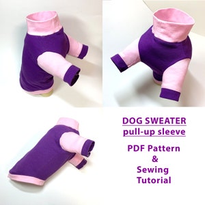 Sizes XS to XL Dog Sweater PDF Sewing Pattern and Tutorial Easy Sewing ...