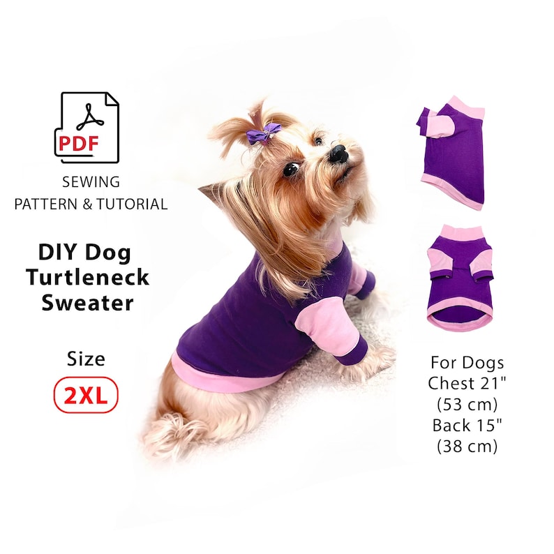 Bundle Dog Clothes Sewing Pattern – Pajama and Sweater 7 Sizes (PDF ...
