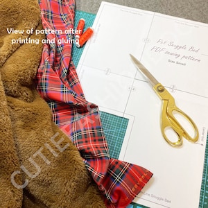 Dog Snuggle Bed Sewing Pattern and Tutorial PDF - Dog Sleeping Sack ...