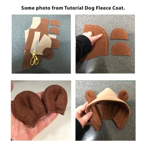 5 Sizes Dog Fleece Jacket PDF Sewing Patterns for Print, Coat for Small ...