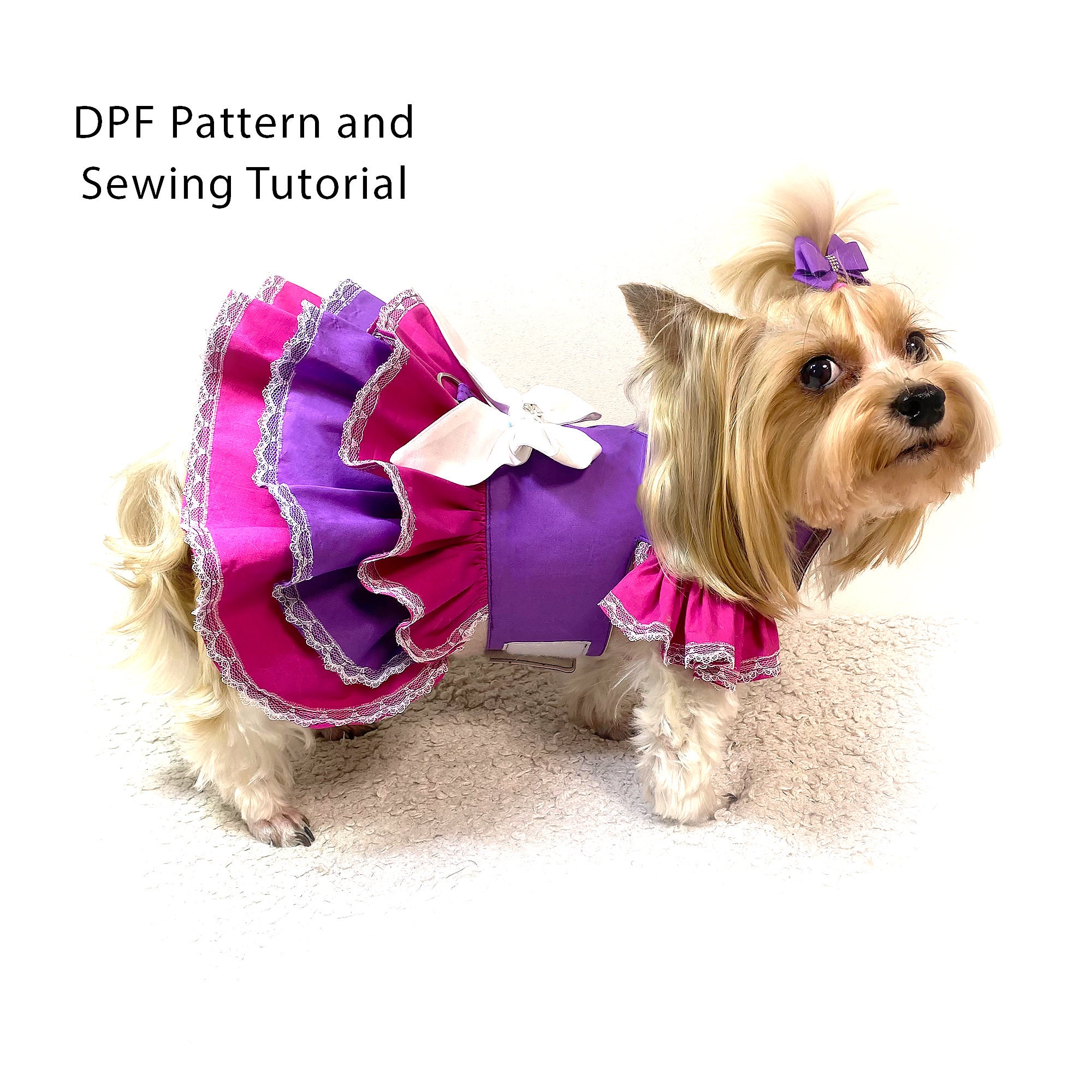Dog Princess Dress Pattern - PDF Sewing Pattern - Size 3XL- Tutorial ...