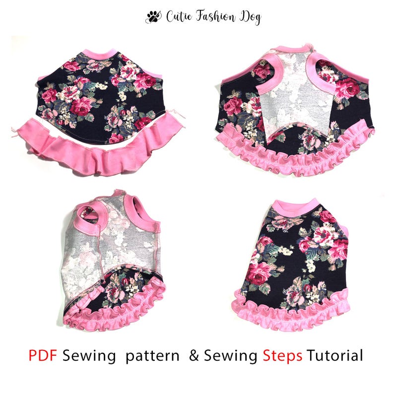 Ruffle Dog T-shirt Sewing Pattern | XS-3XL Sizes (PDF Pattern) - Etsy