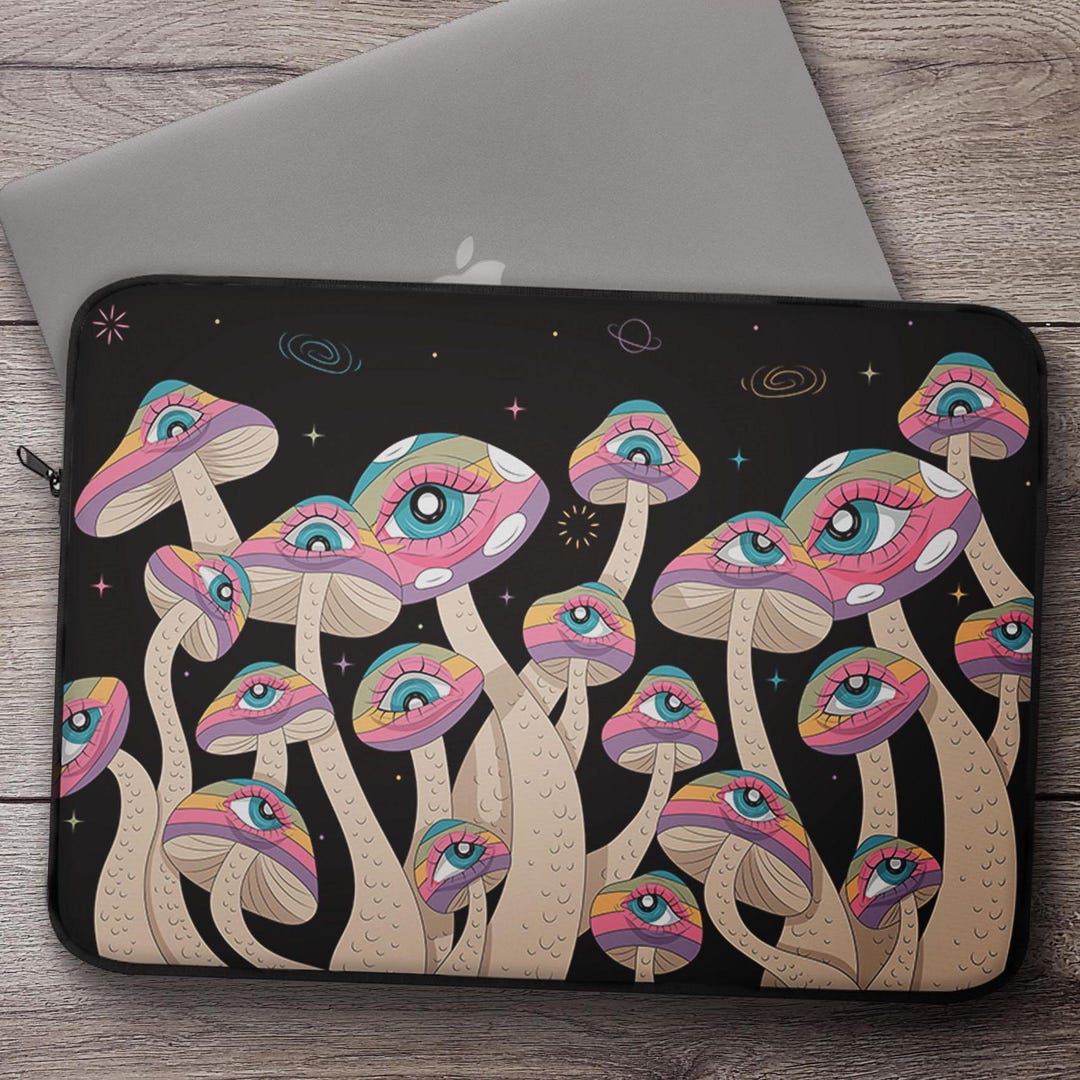 Psychedelic Mushroom Eye Laptop Sleeve, Padded MacBook Cover - Etsy