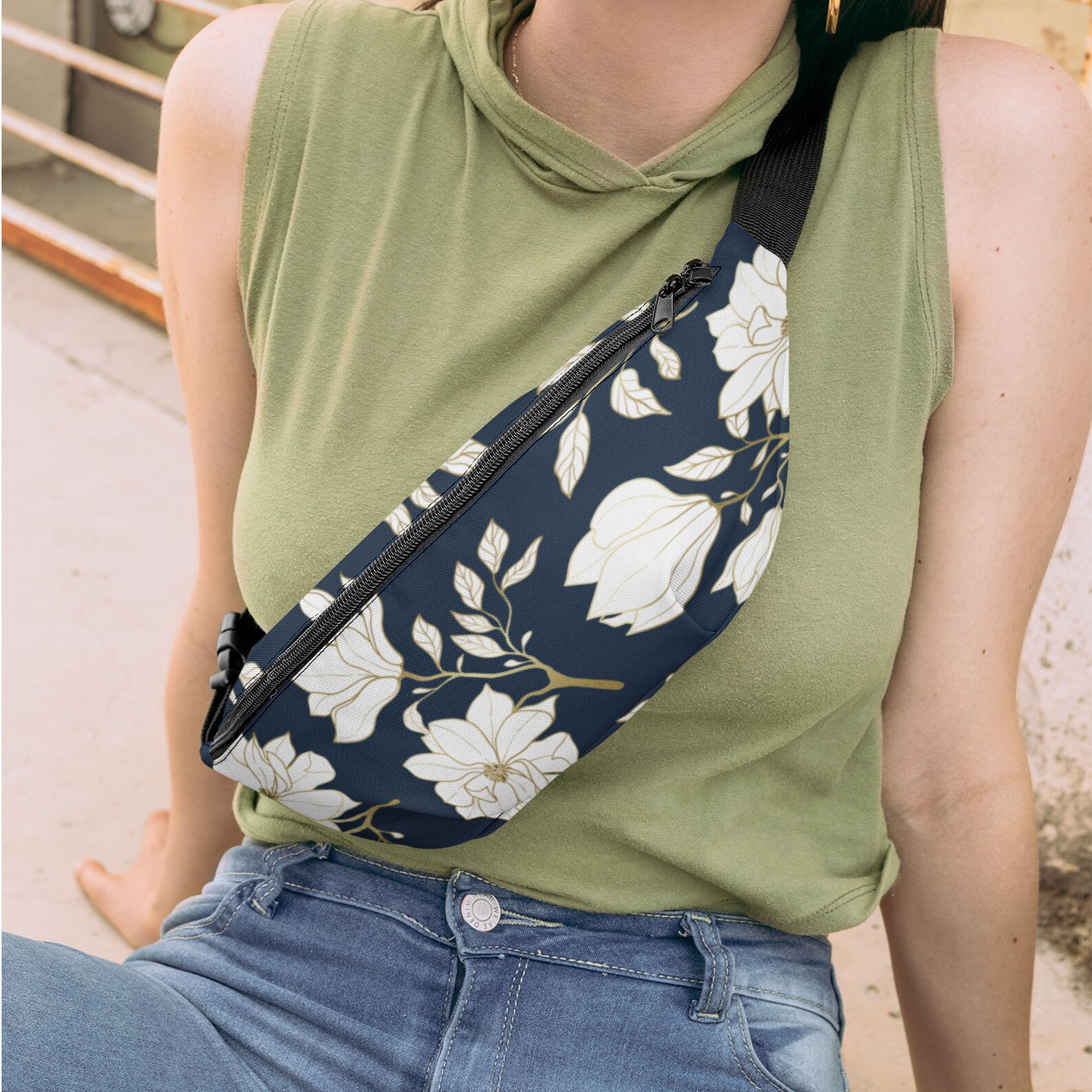 Floral Fanny Pack for Women Small Crossbody Canvas Waist | Etsy