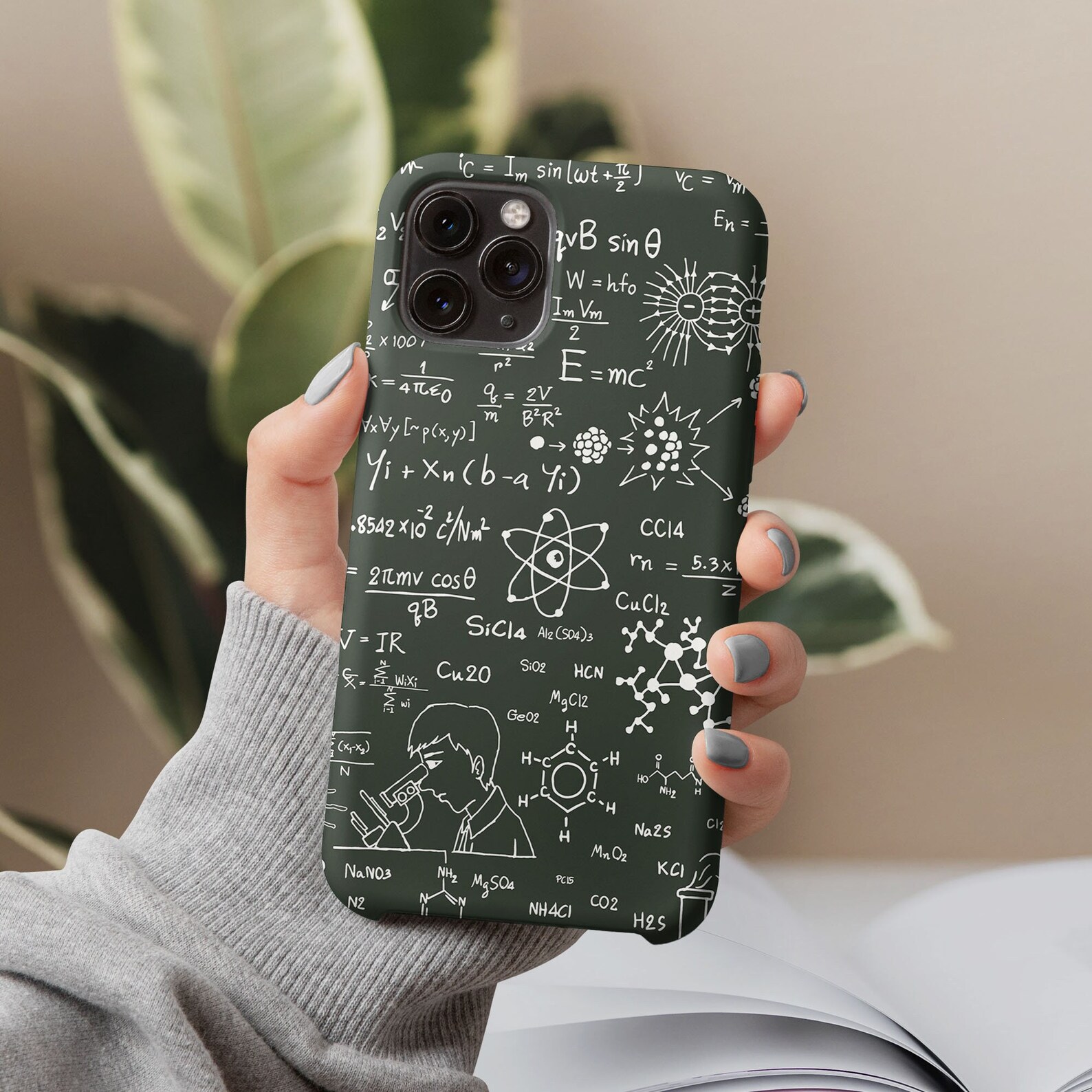 Nerdy Science Mathematics Doodle Tough Phone Case for Men - Etsy