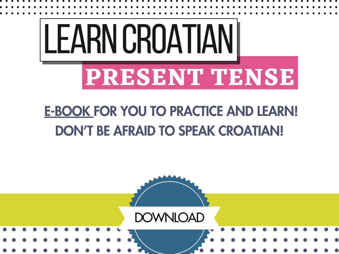 Croatian Present Tense Exercises: Language Learning Workbook (digital ...