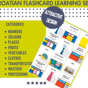 Learn Croatian Easily: Beginner’s Flashcard Set With Illustrated ...