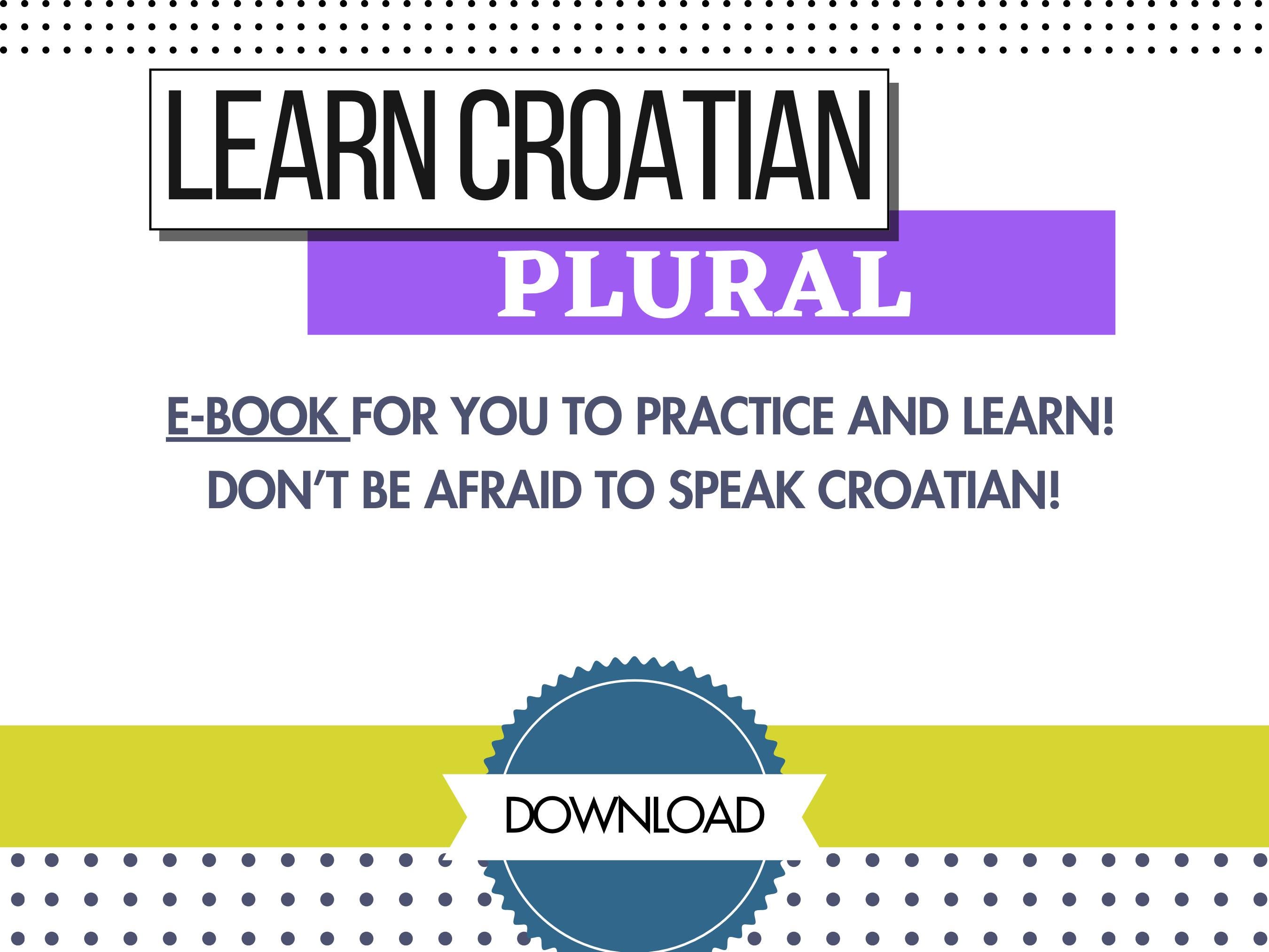 Learn Croatian Plural Nouns: Grammar Exercise Book (PDF Download) - Etsy
