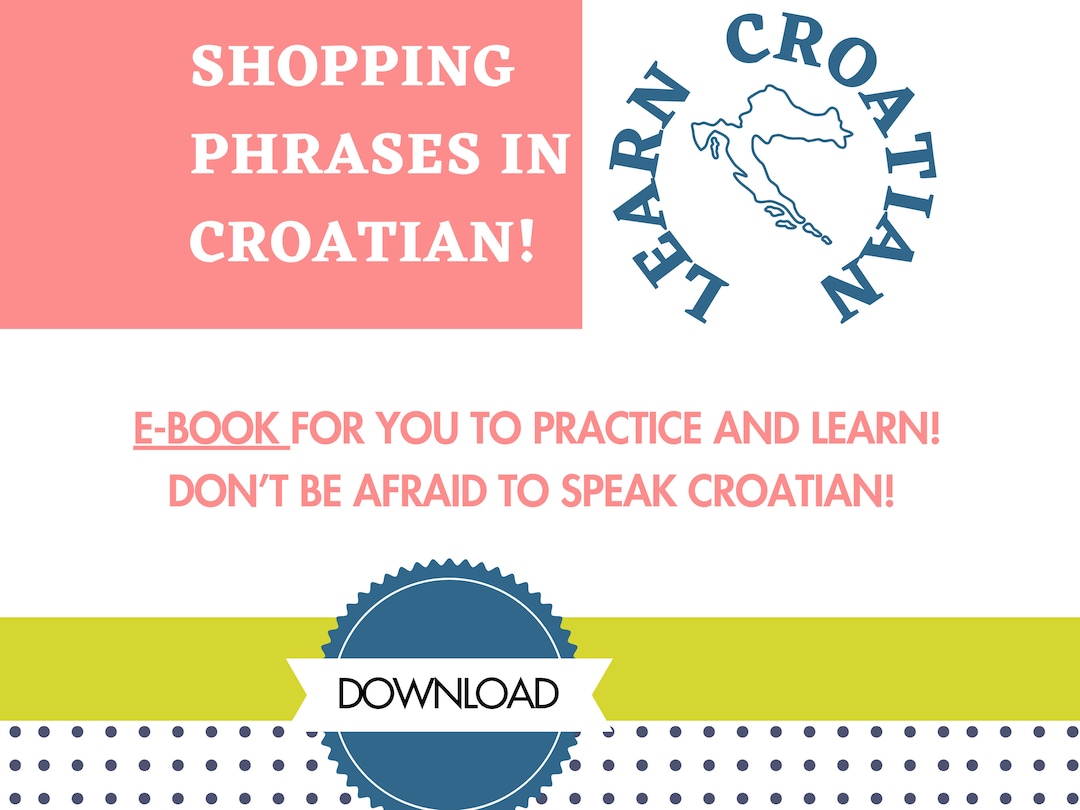 Croatian Shopping Memo, Printable Croatian Shopping Vocabulary, Digital ...