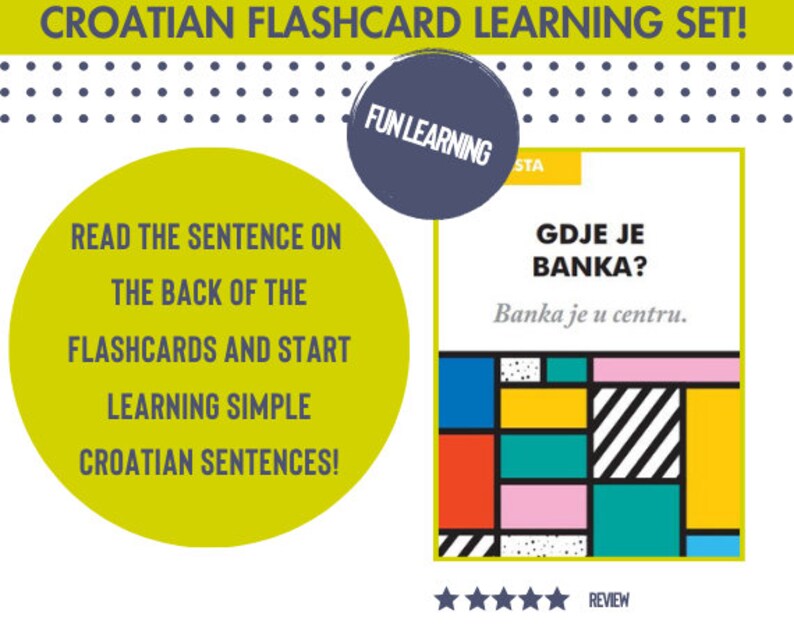 Learn Croatian Easily: Beginner’s Flashcard Set With Illustrated ...