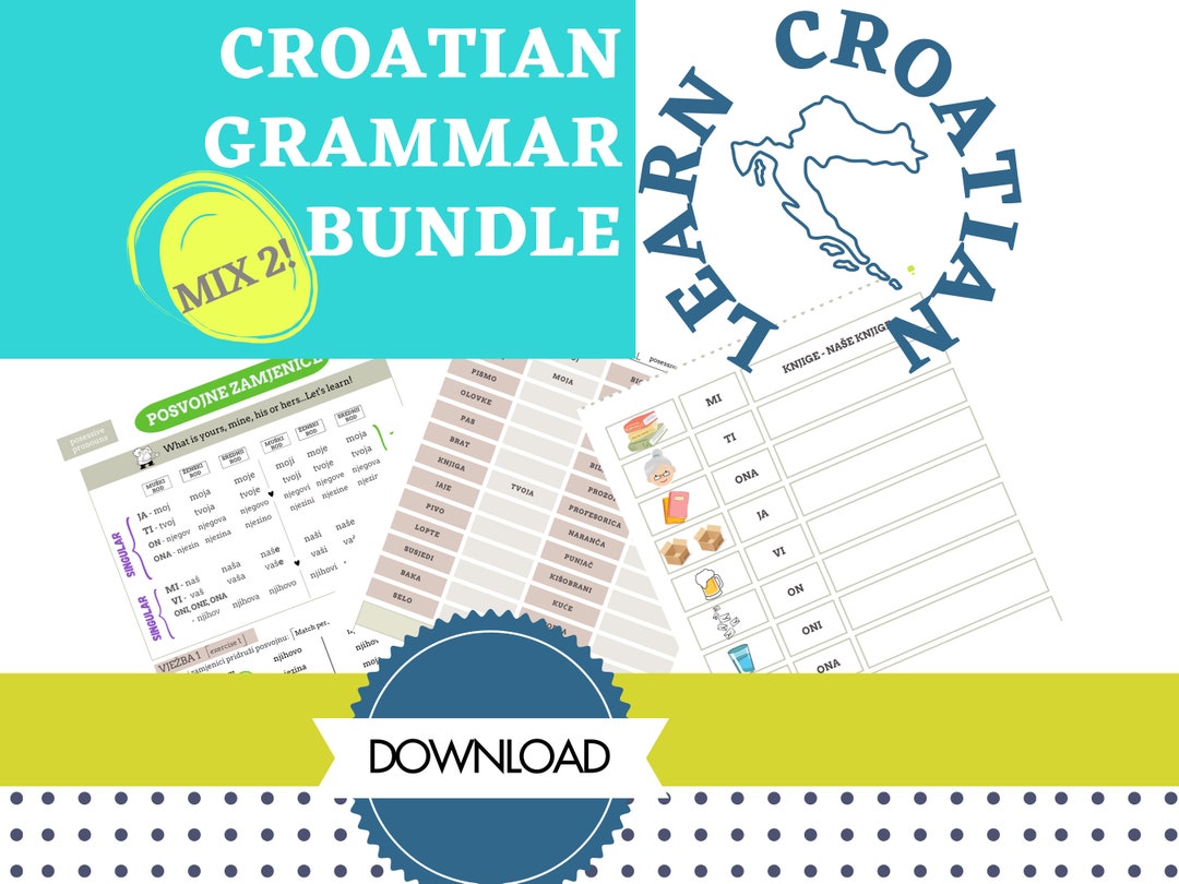 Croatian Grammar Bundle, Learn Croatian E-book, Croatian for Beginners ...