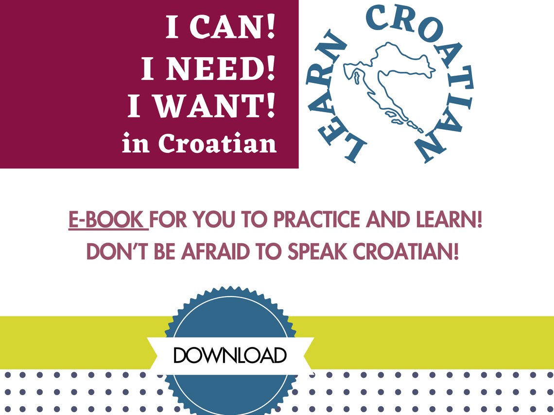 Modal Verbs in Croatian Language Material Digital Croatian Grammar on I ...