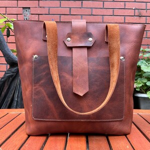 Custom Leather Laptop Bag, Personalized Women’s Leather Tote Bag, Large ...