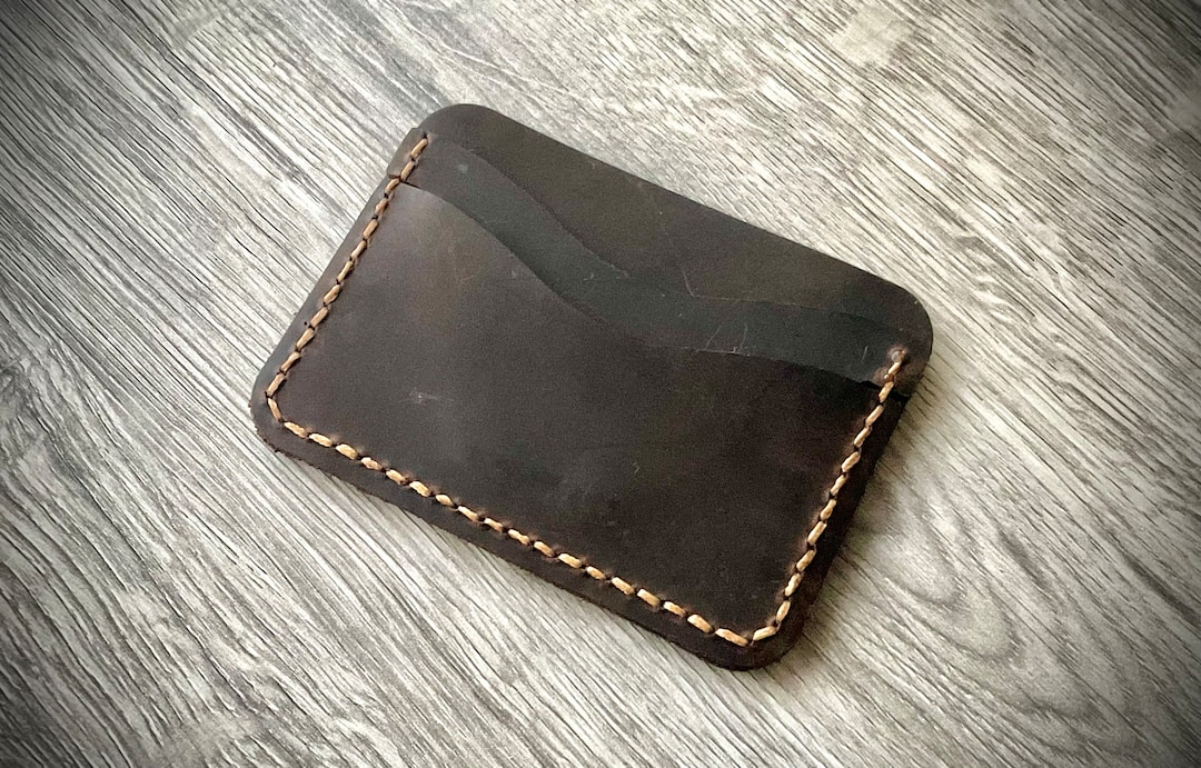 BUY 5 PAY 3 Free Personalization Leather Card Holder, Minimalist Credit ...