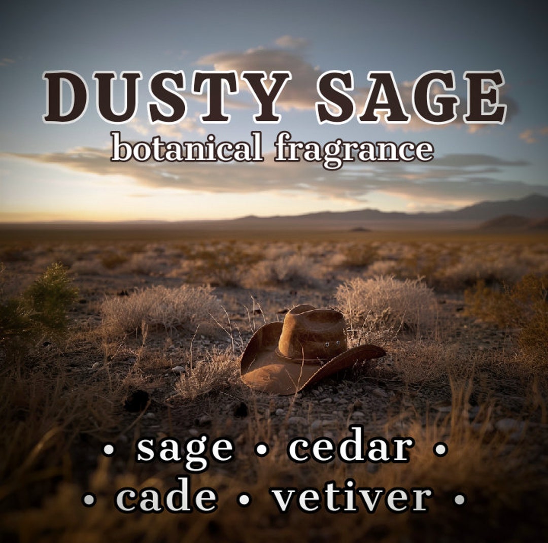 DUSTY SAGE - Cedar, Sage, and Vetiver Cologne Oil - Natural Body Spray ...
