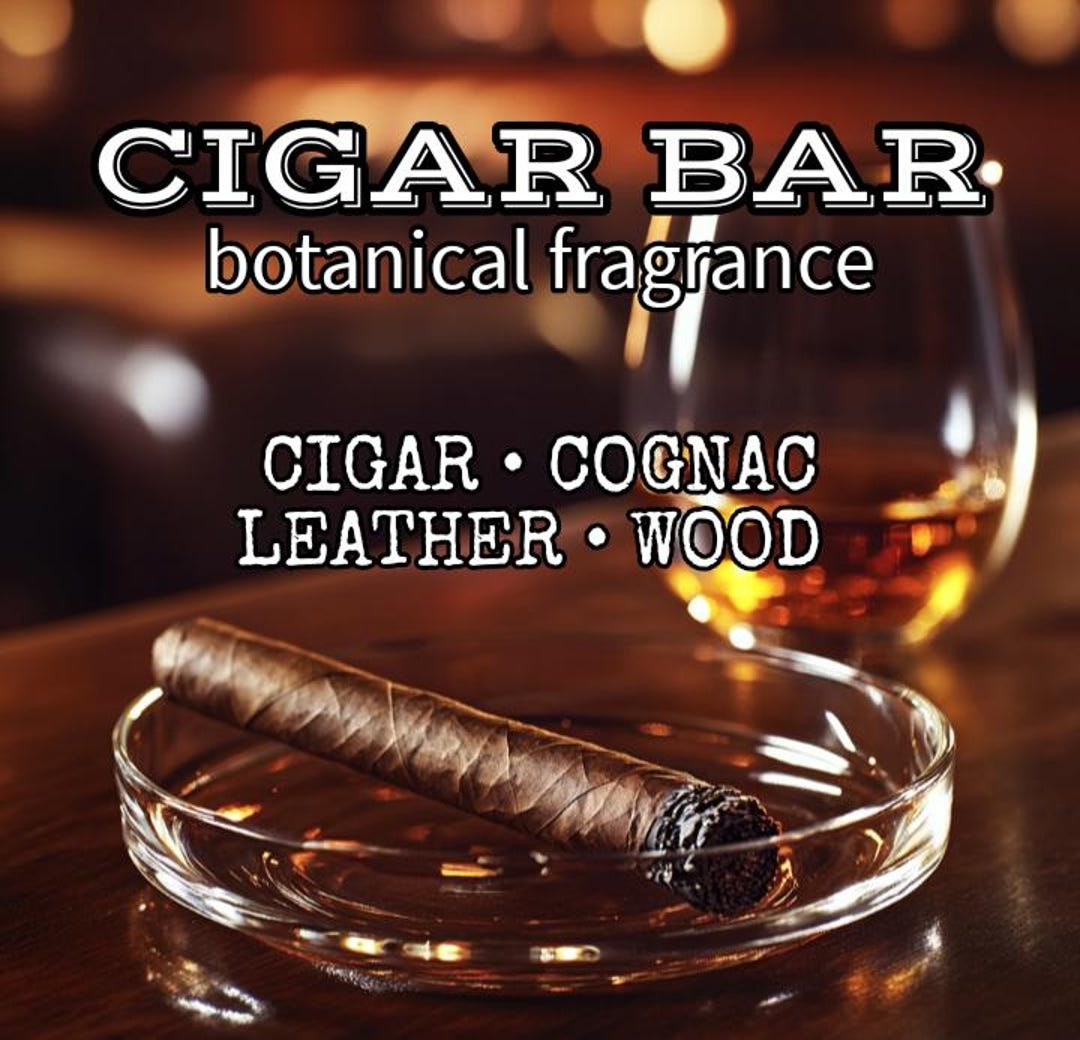 CIGAR BAR - Cigar, Cognac, Leather - Botanical Cologne Oil or Mist ...