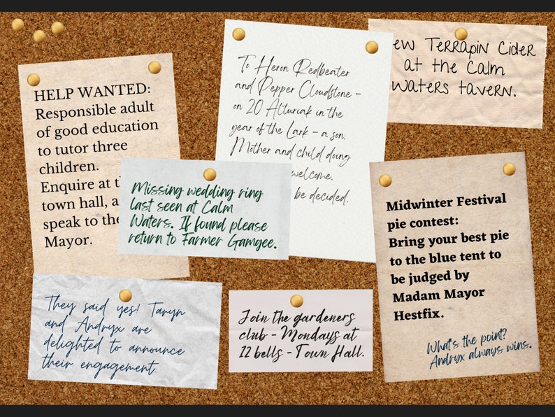 Job Board D&D Player Handout Template 100% Customisable DM - Etsy