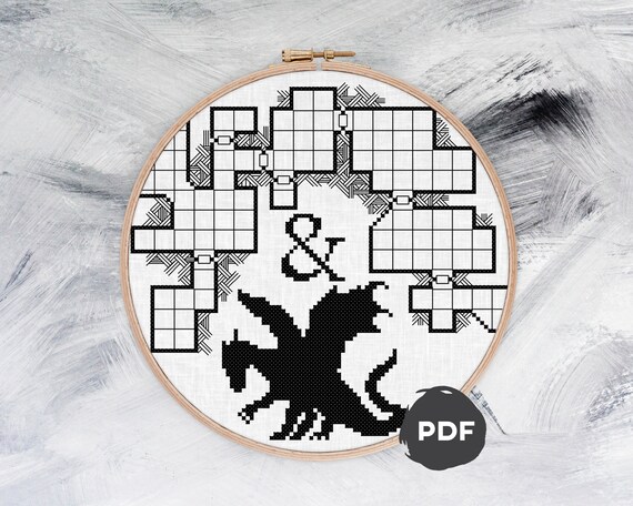Pattern: D&D Dungeons and Dragons Pdf Cross Stitch Pattern | Etsy