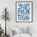Abstract Blue Coral Print, Ocean Wall Art, Abstract Painting, Modern ...