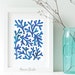 Abstract Blue Coral Print, Ocean Wall Art, Abstract Painting, Modern ...