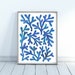Abstract Blue Coral Print, Ocean Wall Art, Abstract Painting, Modern ...