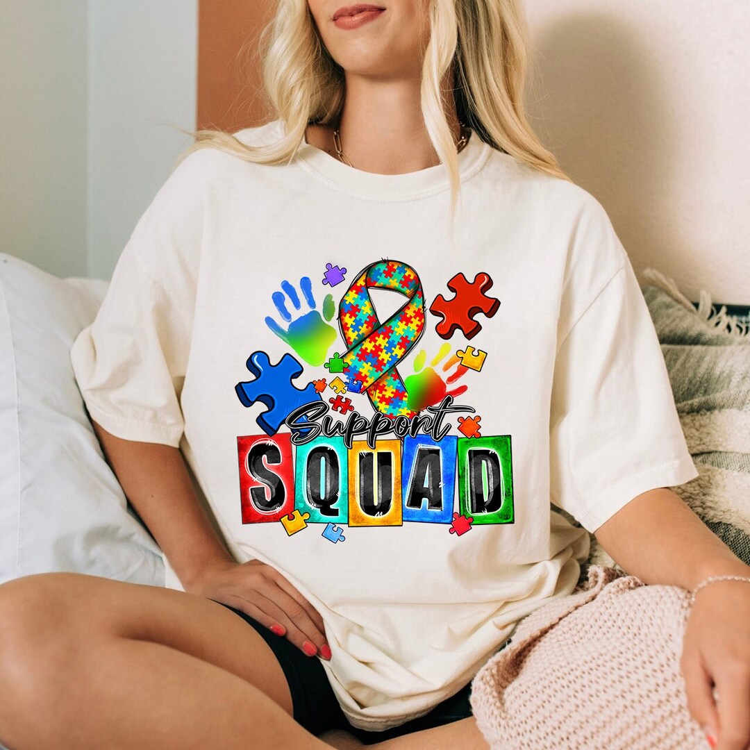 Support Squad Autism Png, Softball Autism Awareness Png, Autism Ribbon ...