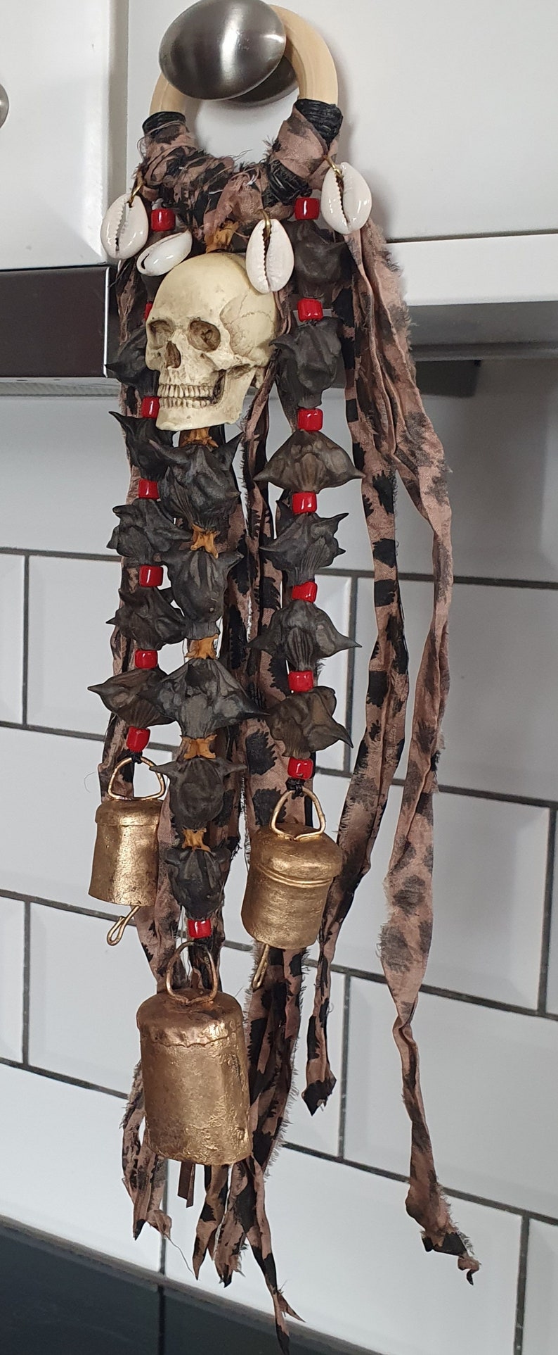 Witch Bells, Protection, Wicca, Goth, Devil Pod, Bat Nut, Rattle Snake ...