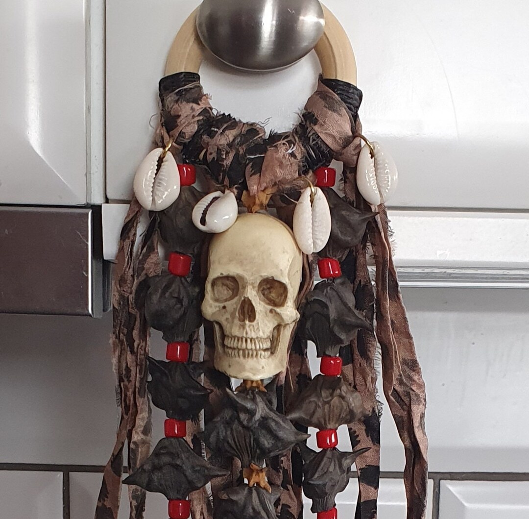 Witch Bells, Protection, Wicca, Goth, Devil Pod, Bat Nut, Rattle Snake ...