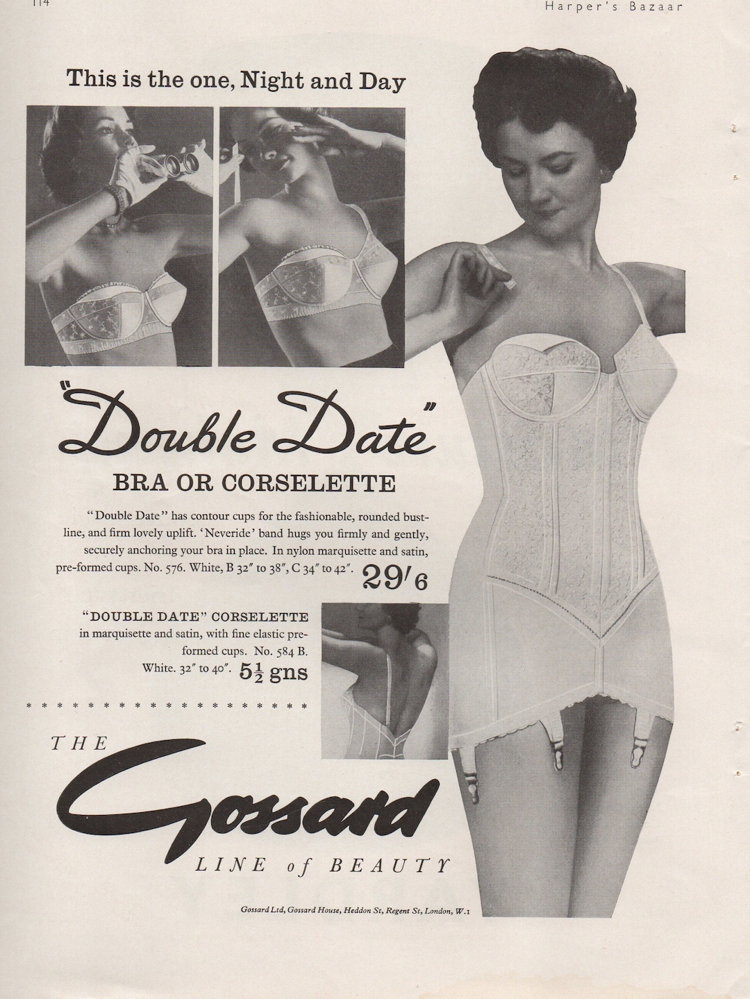 Vintage Advert for Gossard Bra and Corselette - Etsy