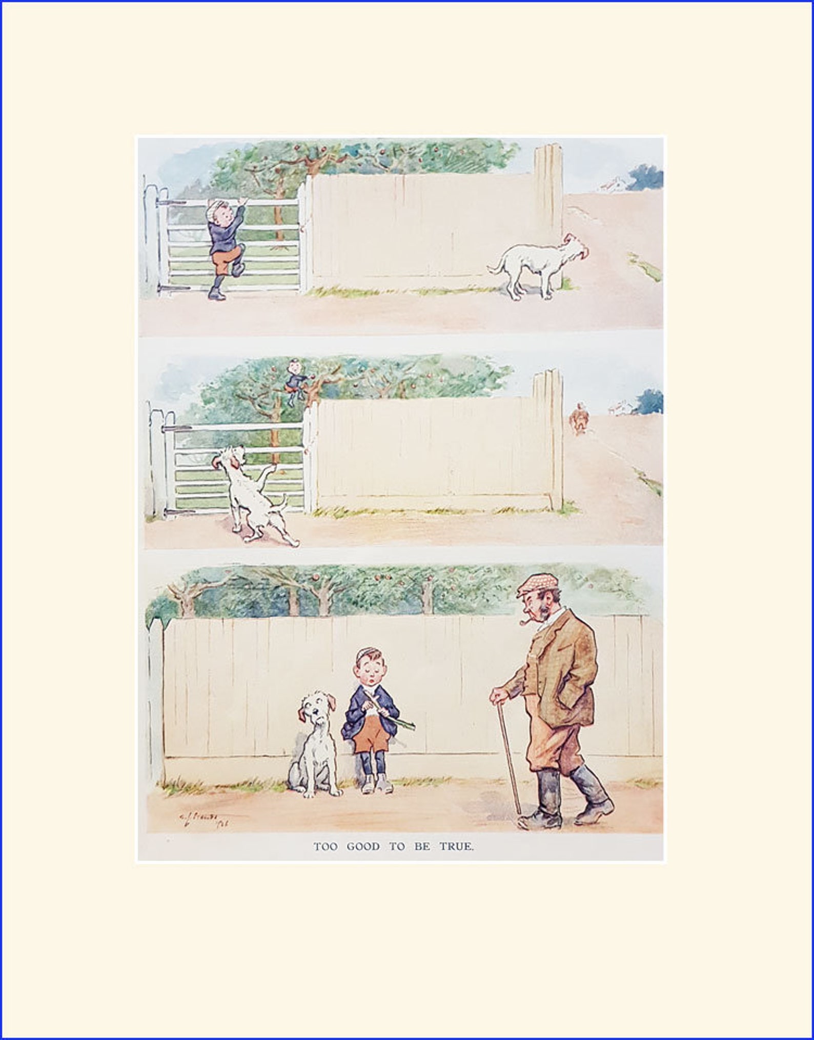 Vintage Double-sided Punch Cartoon Illustrated by G L Stampa - Etsy